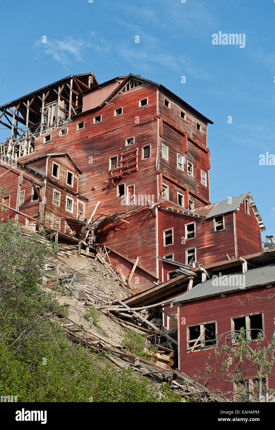 The mine building at Kennecott Mines National Historic Landmark once ...