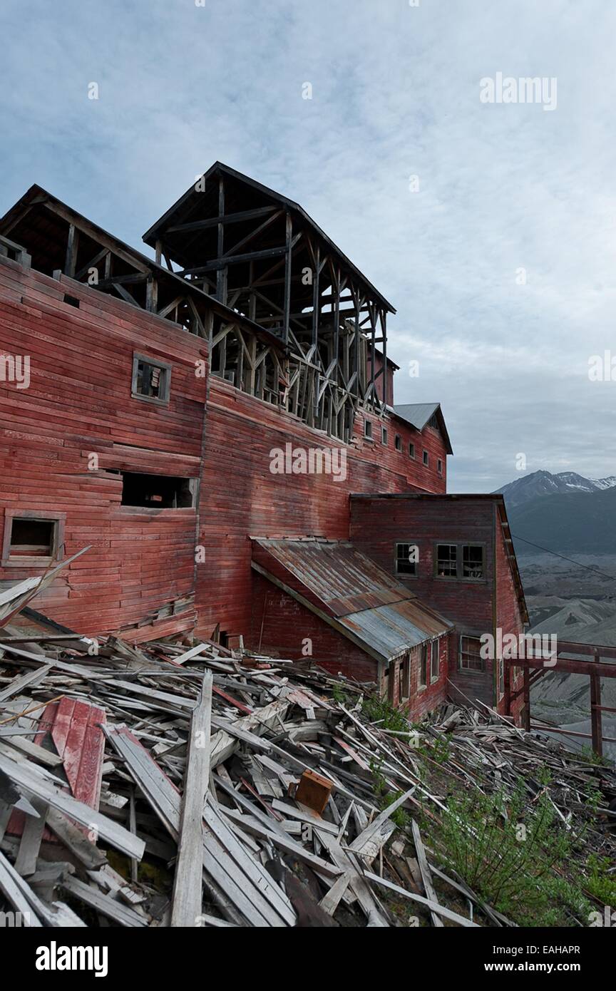The mine building at Kennecott Mines National Historic Landmark once ...
