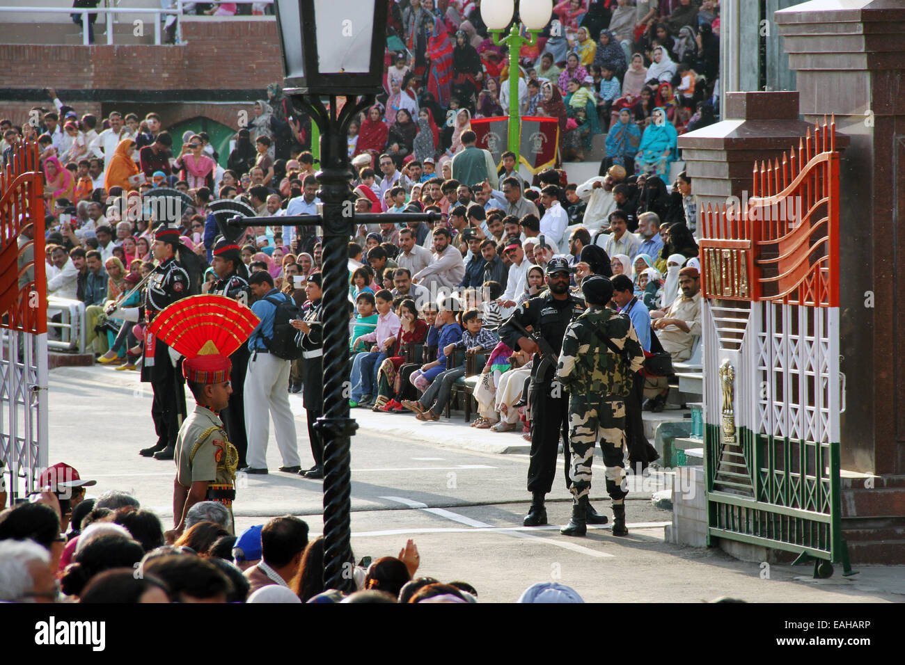 Border Parade at the Wagah border - India Side Stock Photo - Alamy