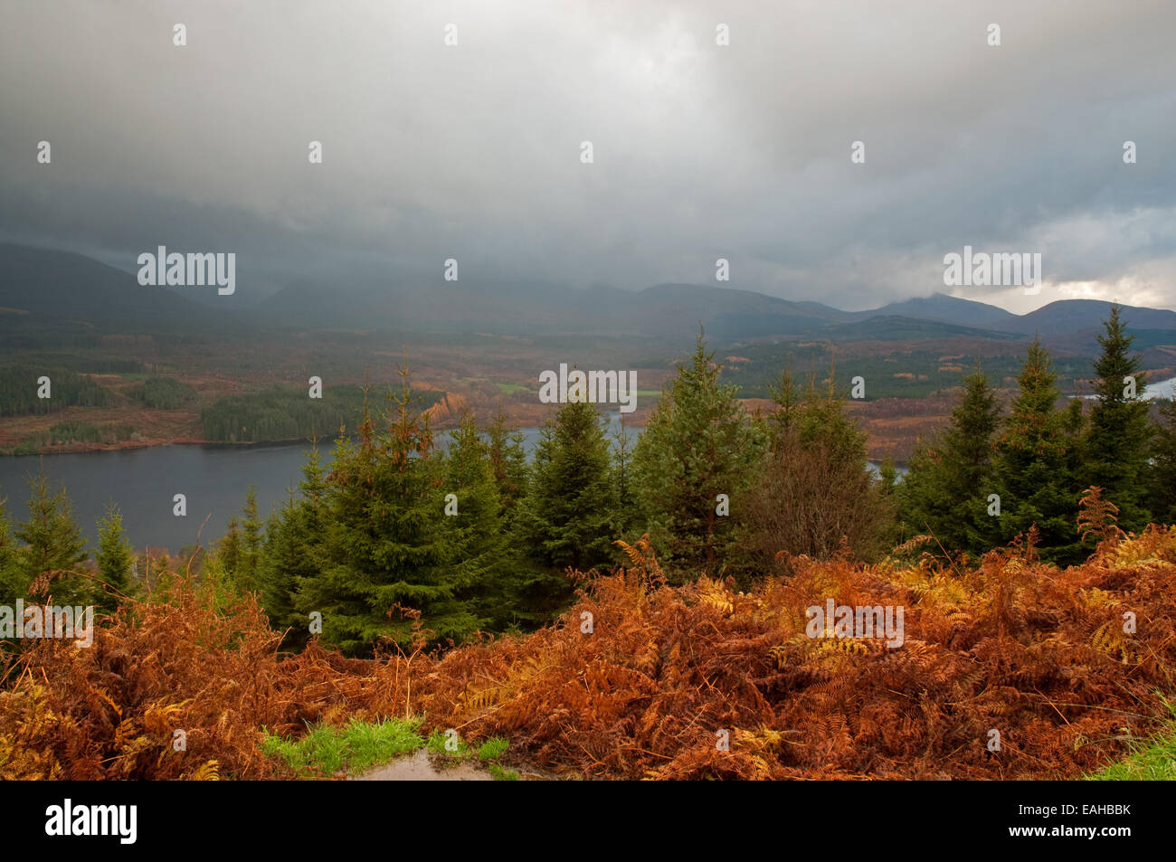 Autumn Rain Storm over Loch Garry and Glen Garry Stock Photo - Alamy