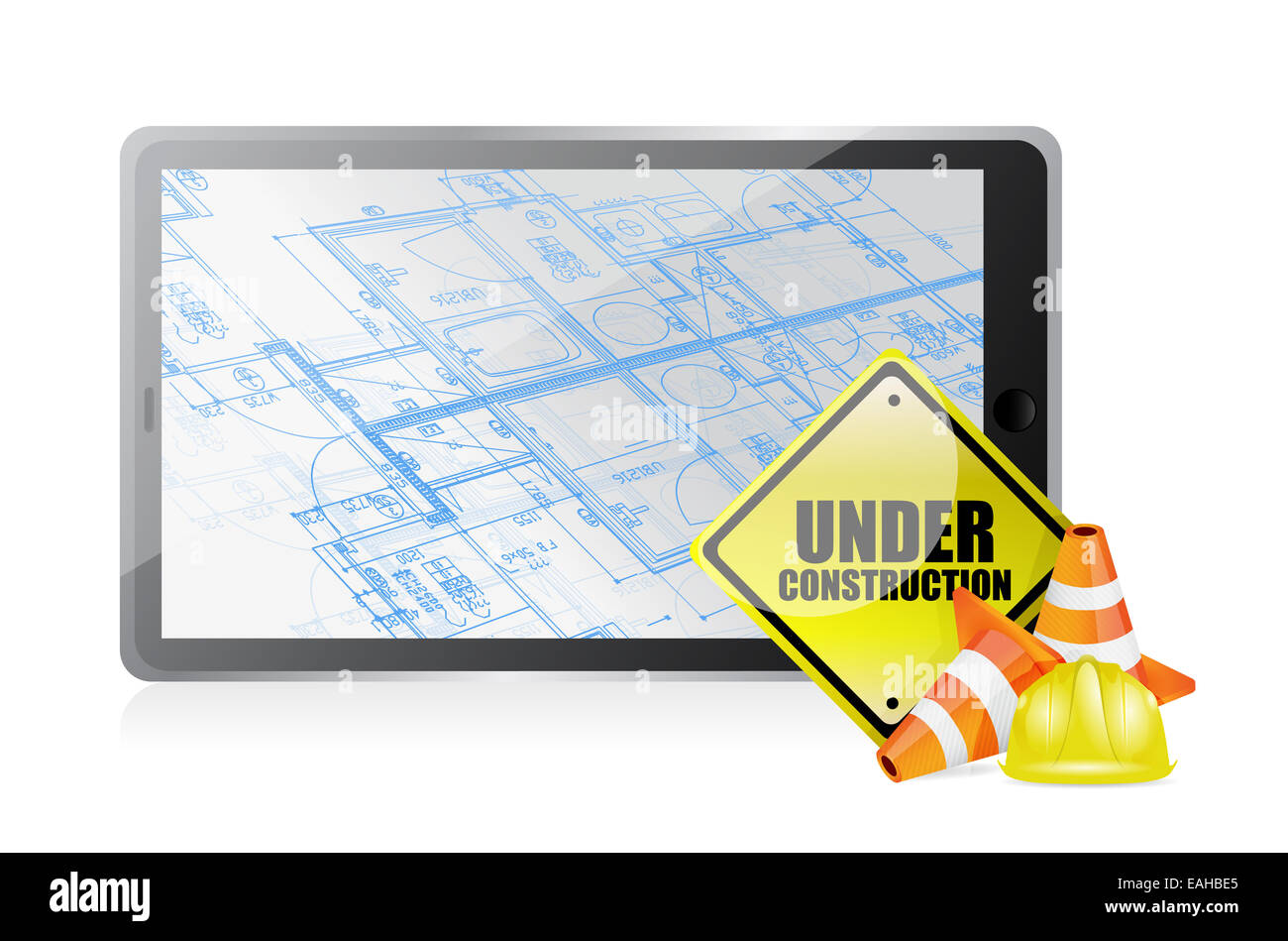 Technology blueprint under construction Stock Photo - Alamy