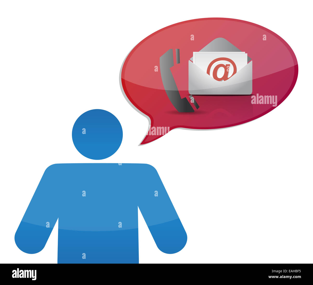 Contact us cartoon Cut Out Stock Images & Pictures - Alamy