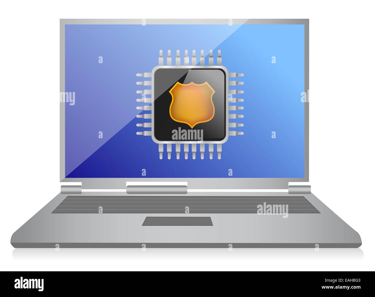 Chip and laptop computer Stock Photo - Alamy