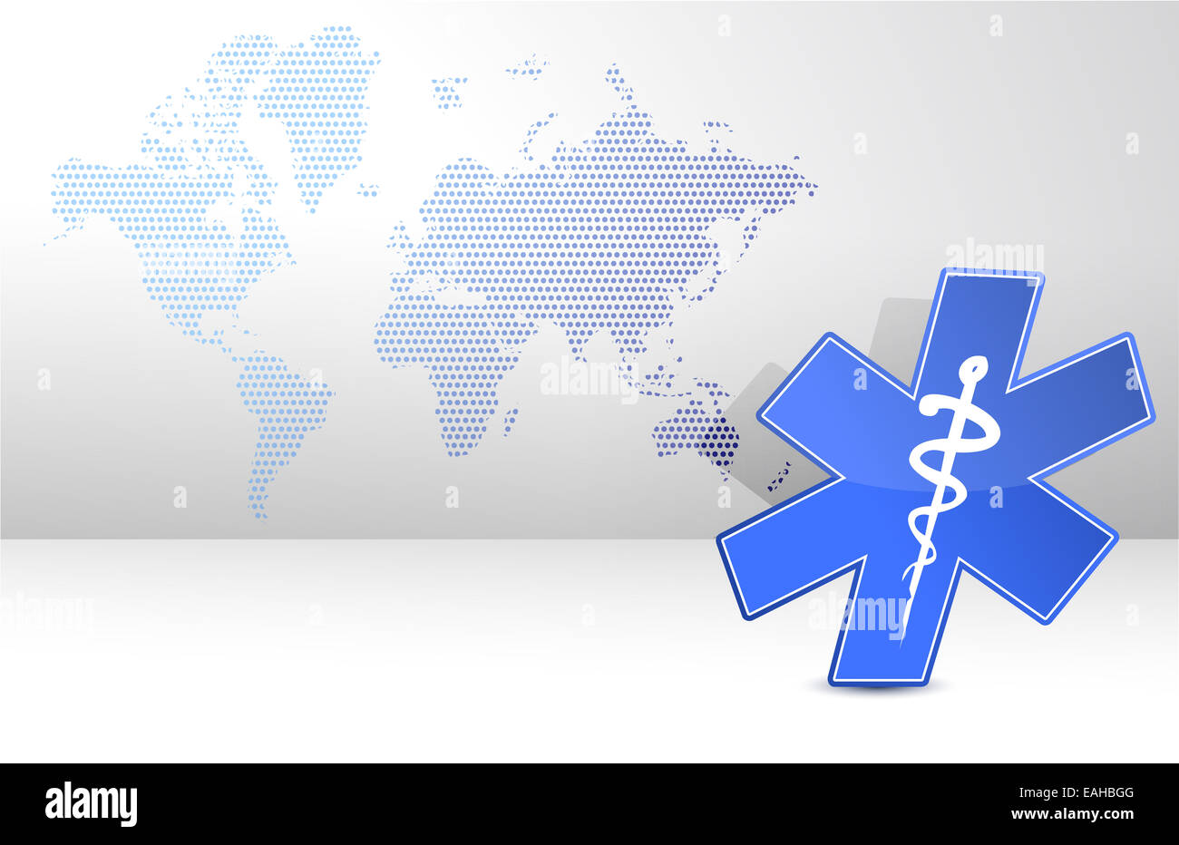 Medical symbol and map Stock Photo - Alamy