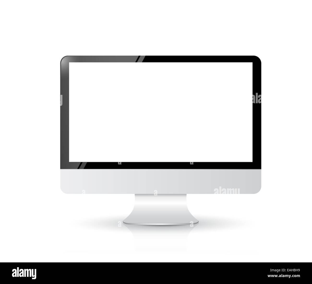 Computer screen isolated on white background Stock Photo - Alamy