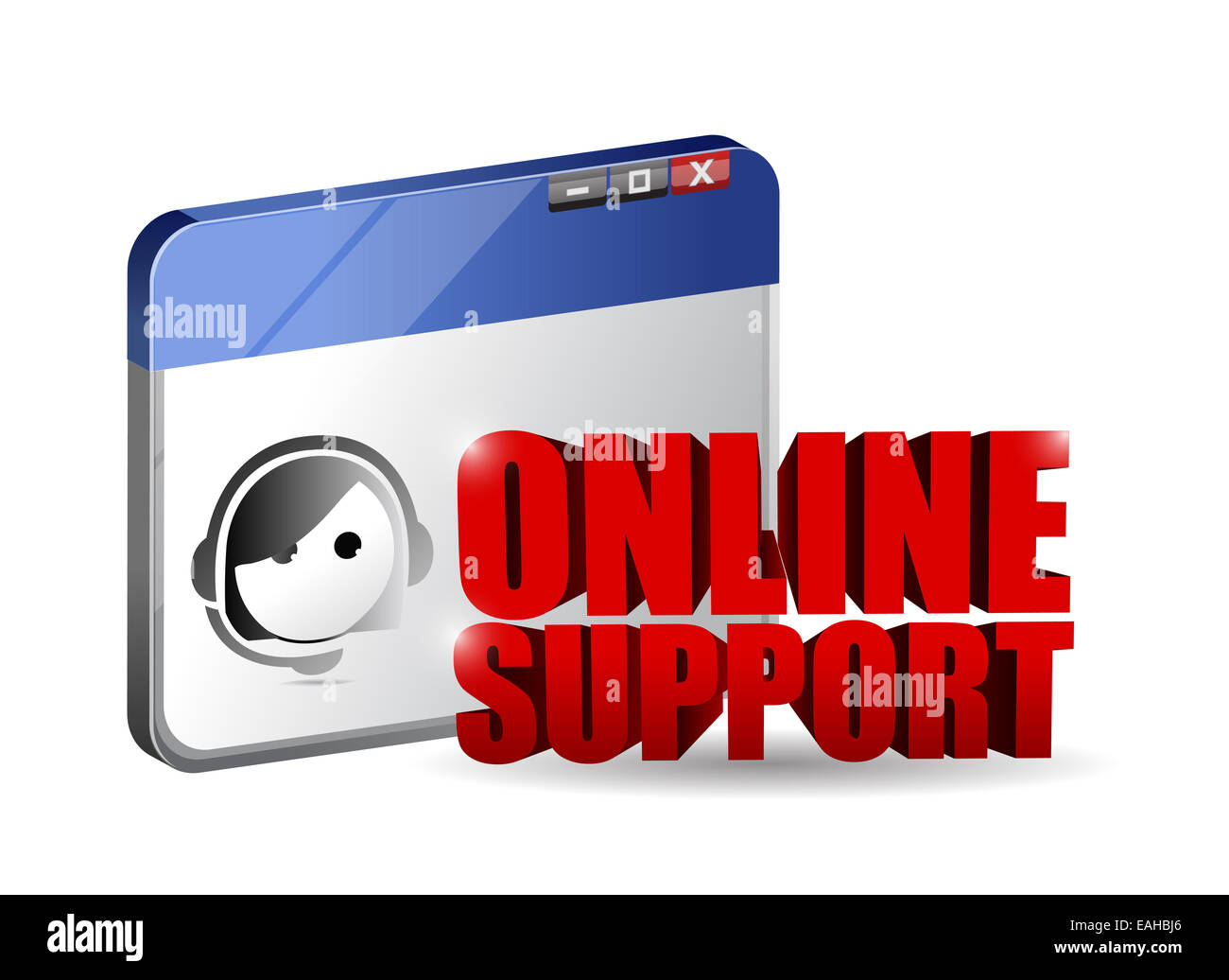 Online support service concept illustration Stock Photo - Alamy