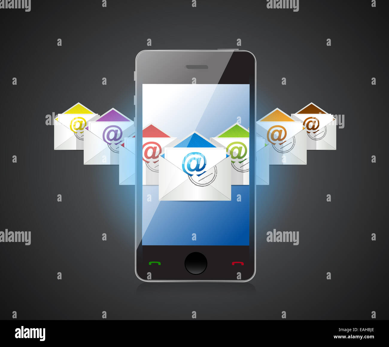 Online inbox emails technology Stock Photo - Alamy