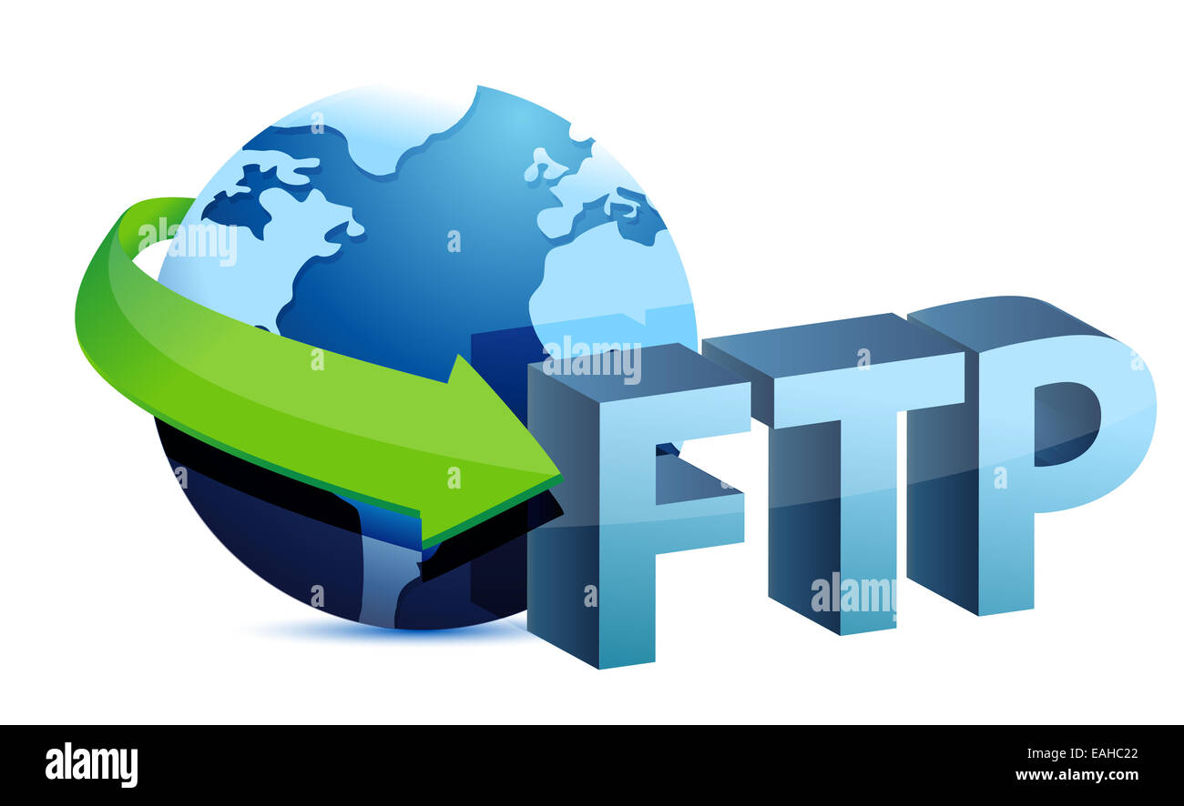 ftp global concept illustration design over a white background Stock ...