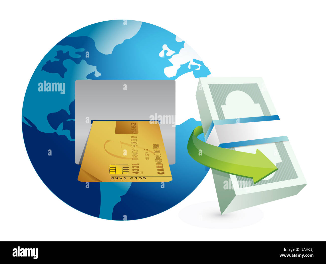 global atm illustration design graphic over a white background Stock ...