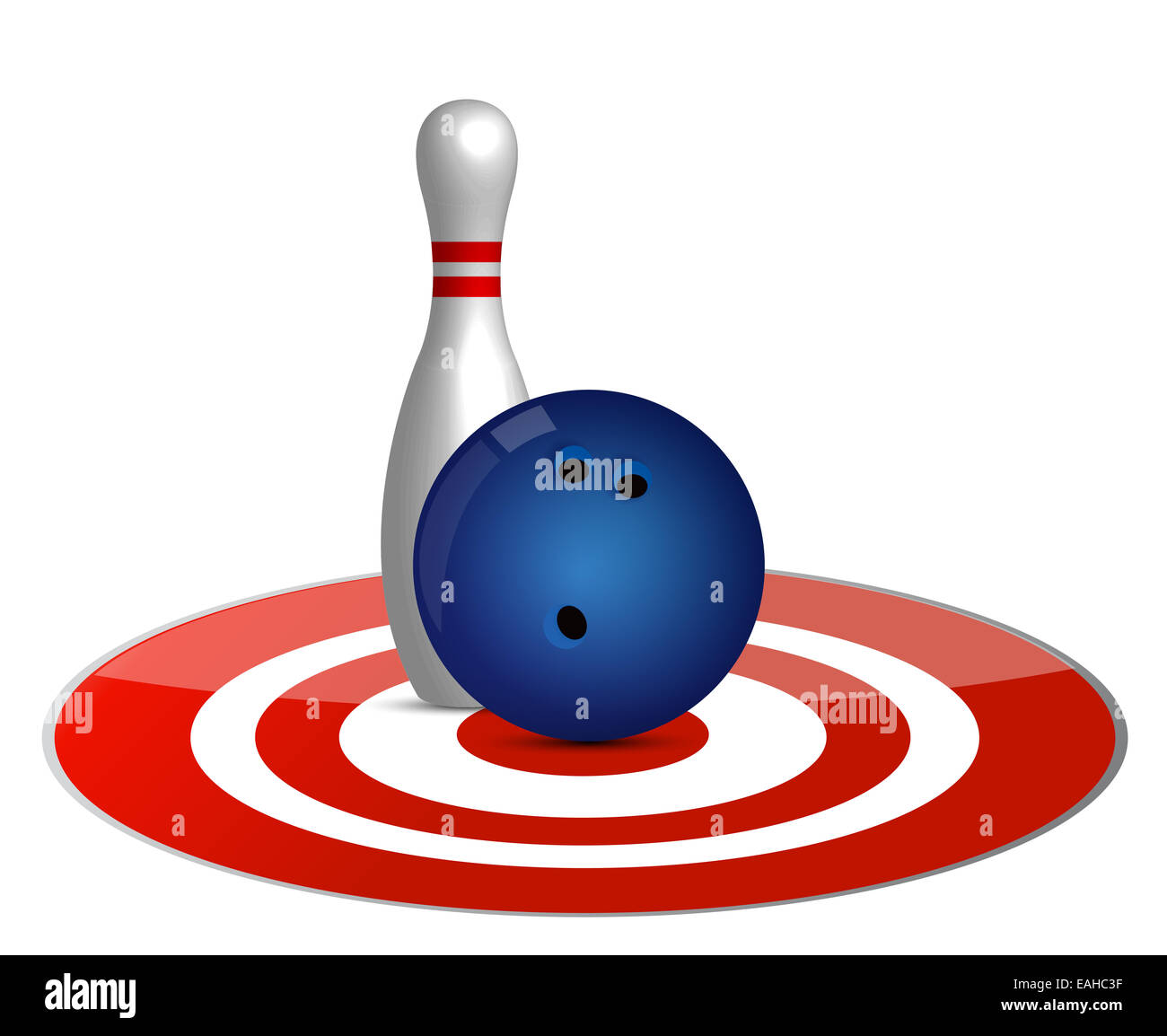 Bowling ball target concept Stock Photo - Alamy