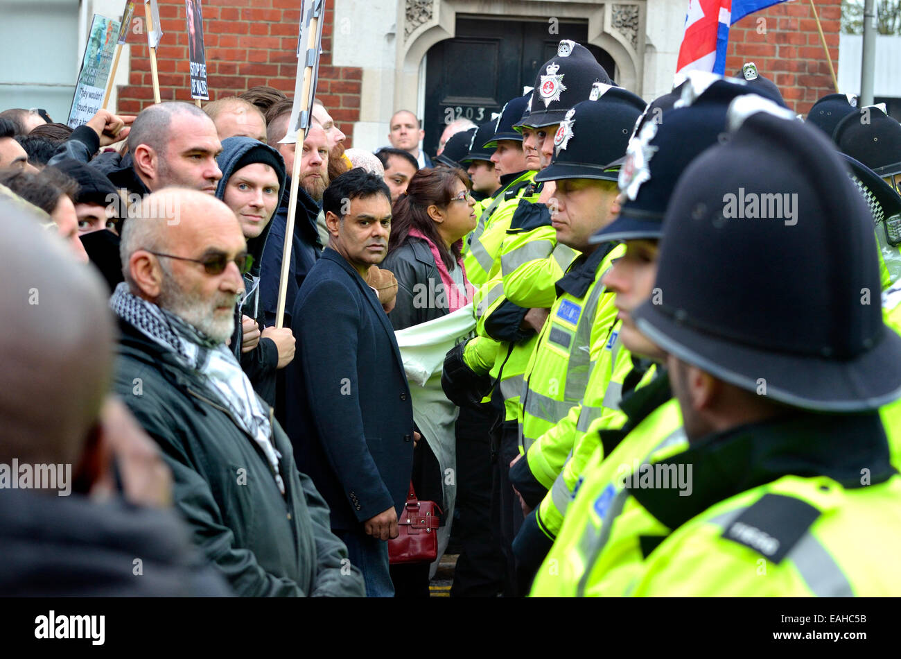Rochester, UK. 15th November, 2014. Approximately 25-30 Britain First ...
