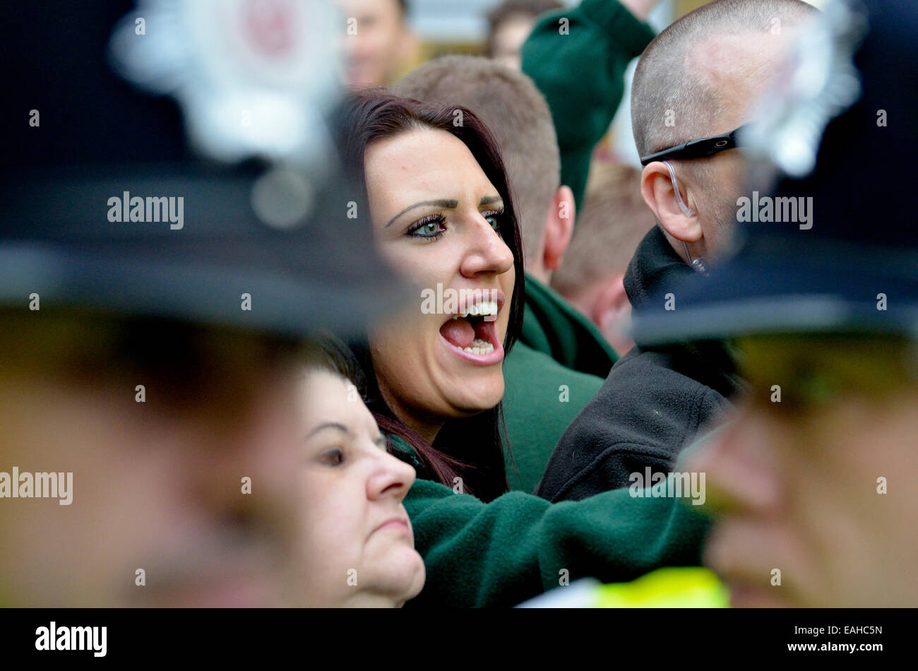 Rochester, UK. 15th November, 2014. 'Britain First' supporters ...