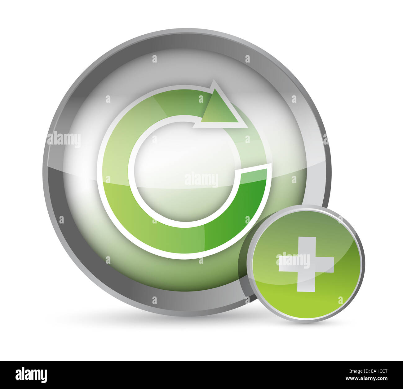 Cycle illustration button illustration design Stock Photo - Alamy