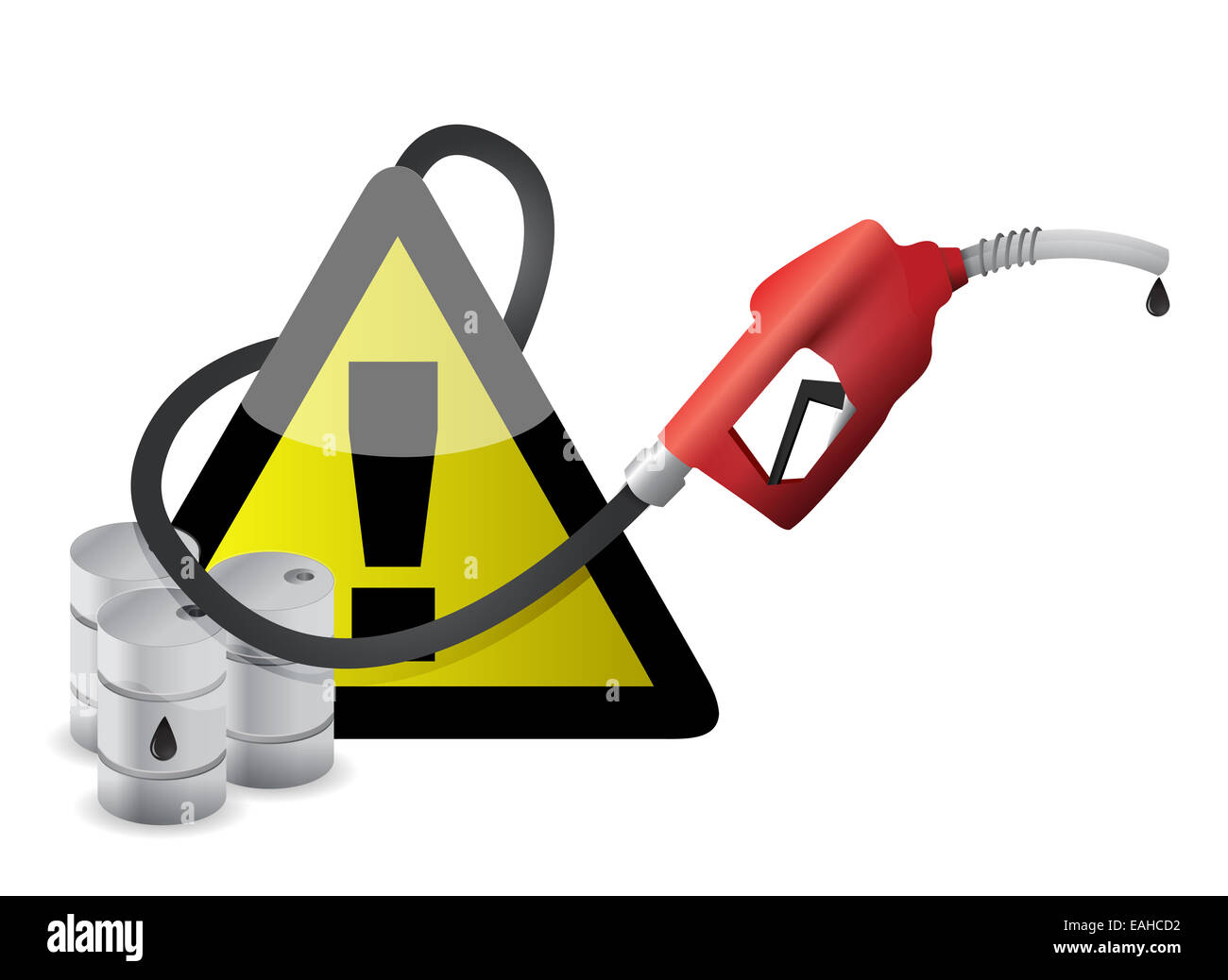 Gas warning yellow sign Cut Out Stock Images & Pictures - Alamy