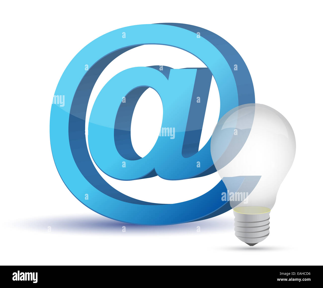Light bulb and e-mail Stock Photo - Alamy