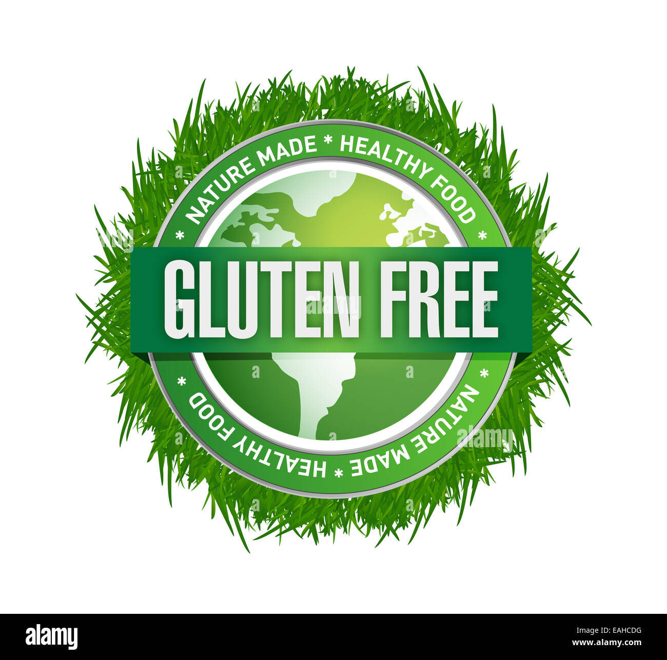 Gluten Free food label. illustration design Stock Photo - Alamy