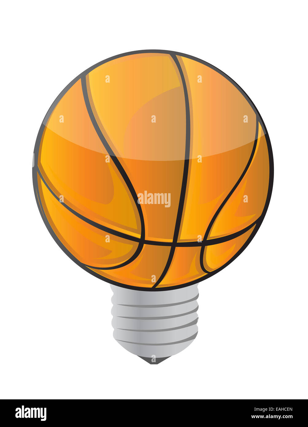 Lightbulb Basketball ball Stock Photo - Alamy