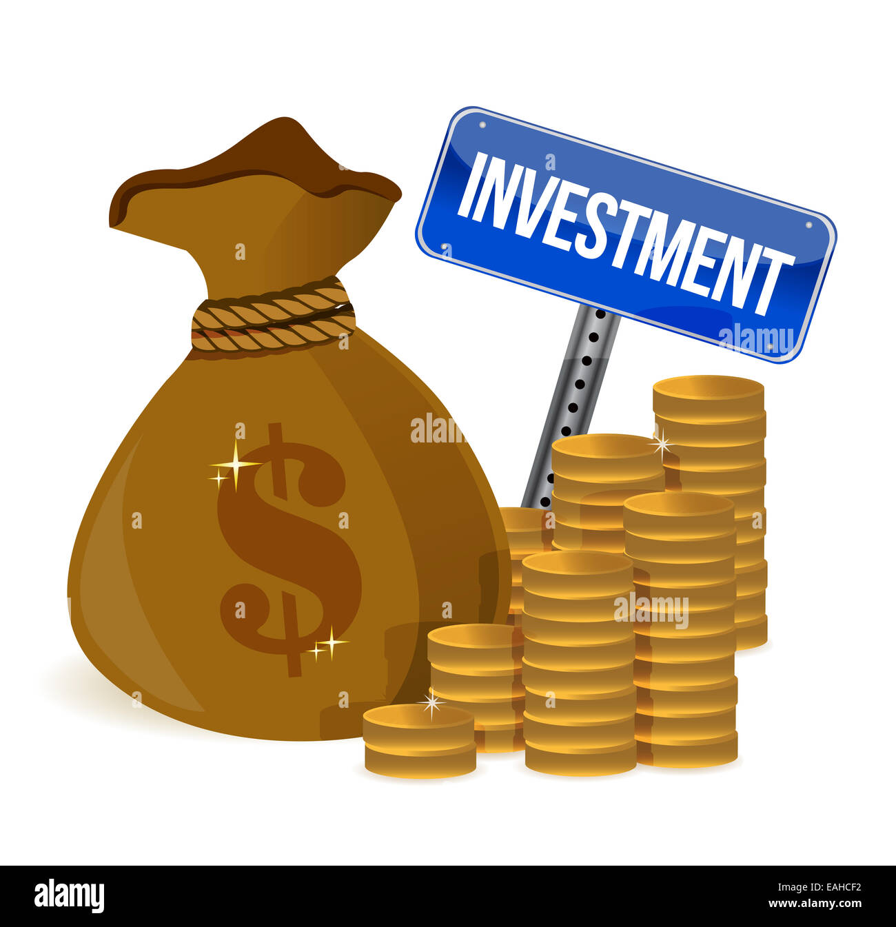 Money bag Investment Stock Photo - Alamy