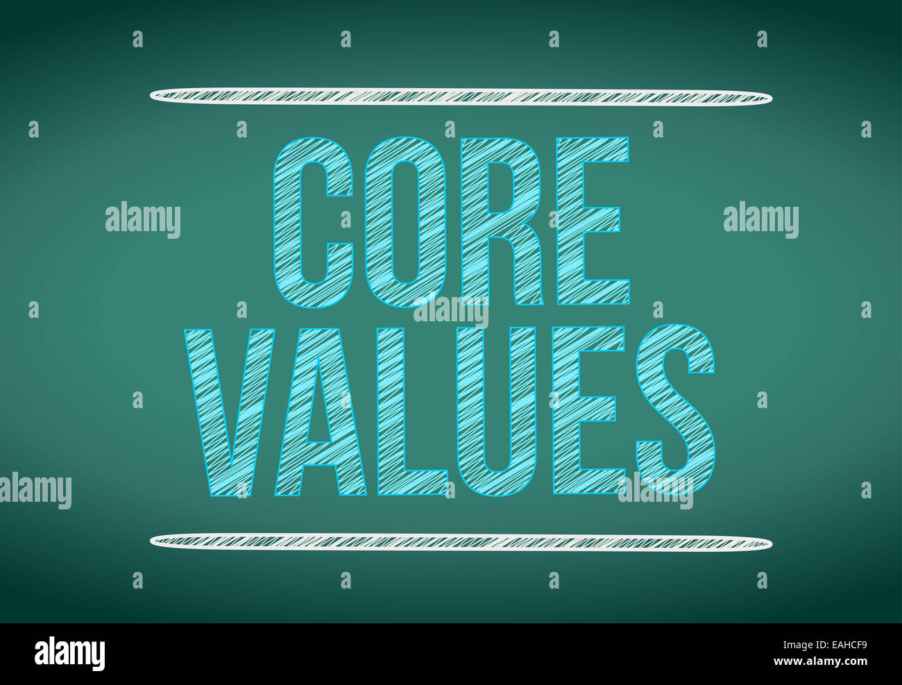 Core values message written on a chalkboard Stock Photo - Alamy