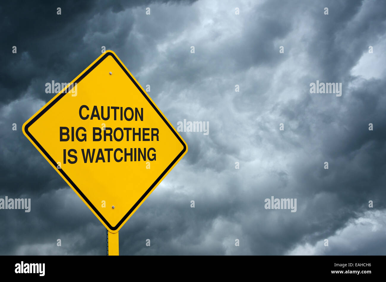 Big Brother Road Sign Stock Photo - Alamy