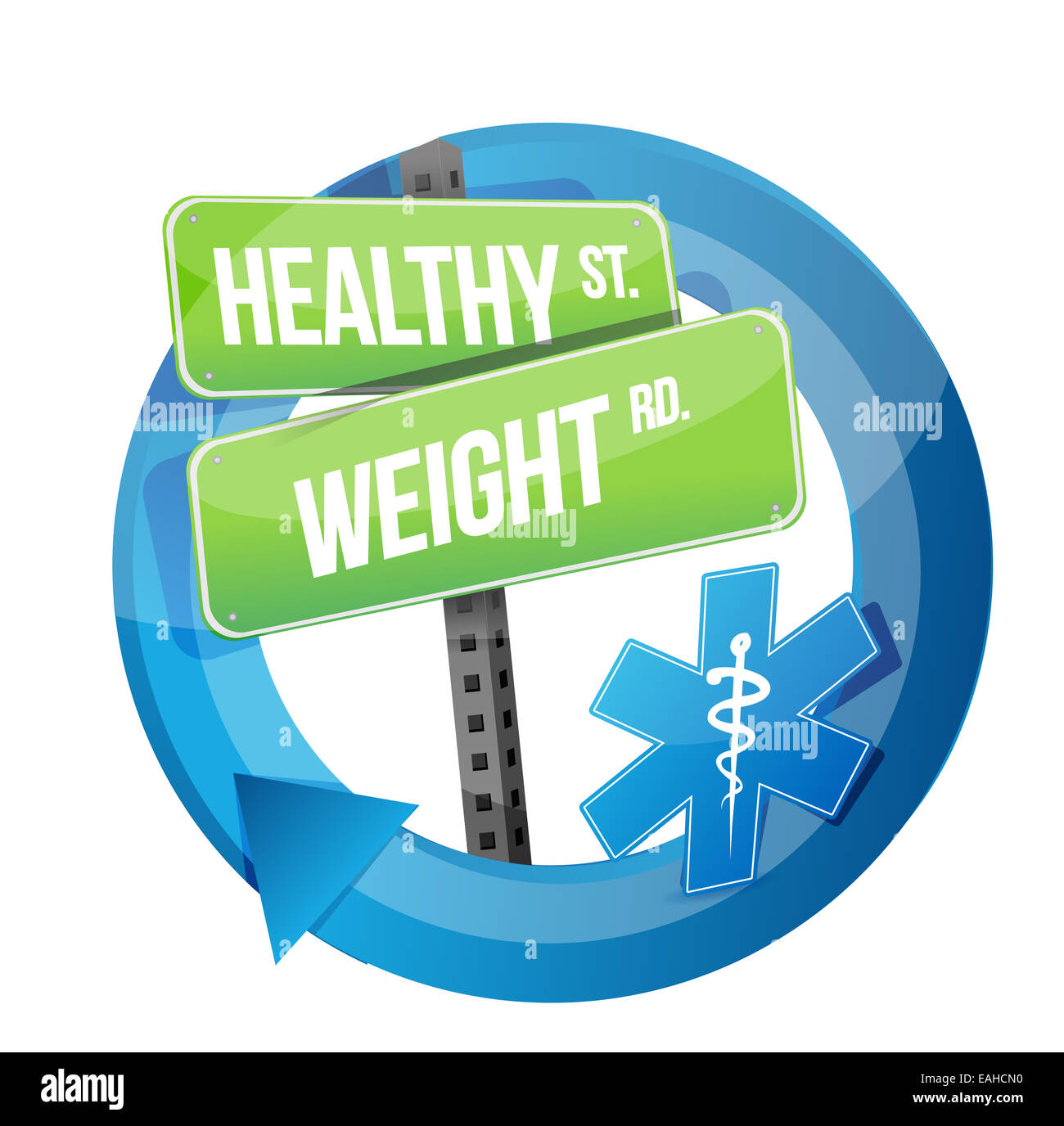 healthy weight road symbol illustration design over white Stock Photo ...