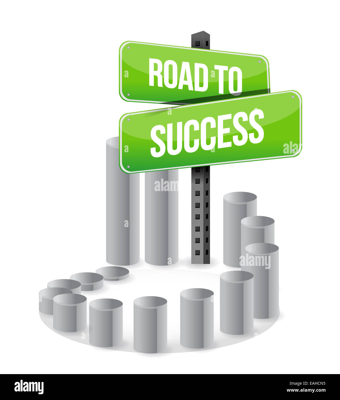 Road to success sign graph sign Stock Photo - Alamy