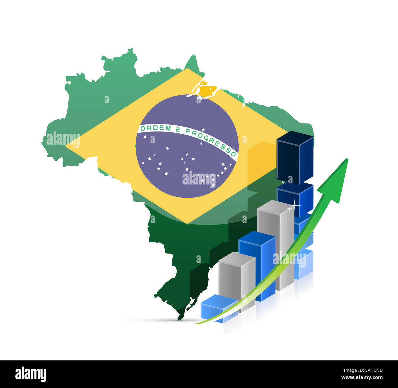 Brazil map and graph Stock Photo - Alamy