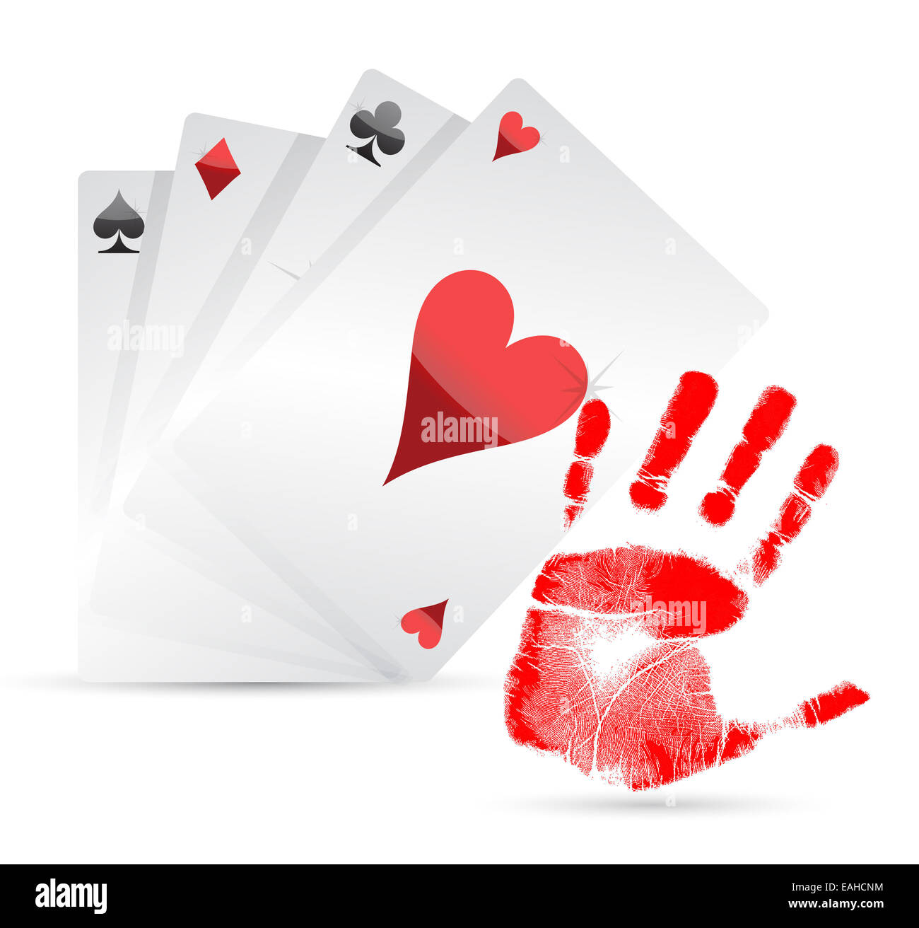 Great hand playing cards concept Stock Photo - Alamy