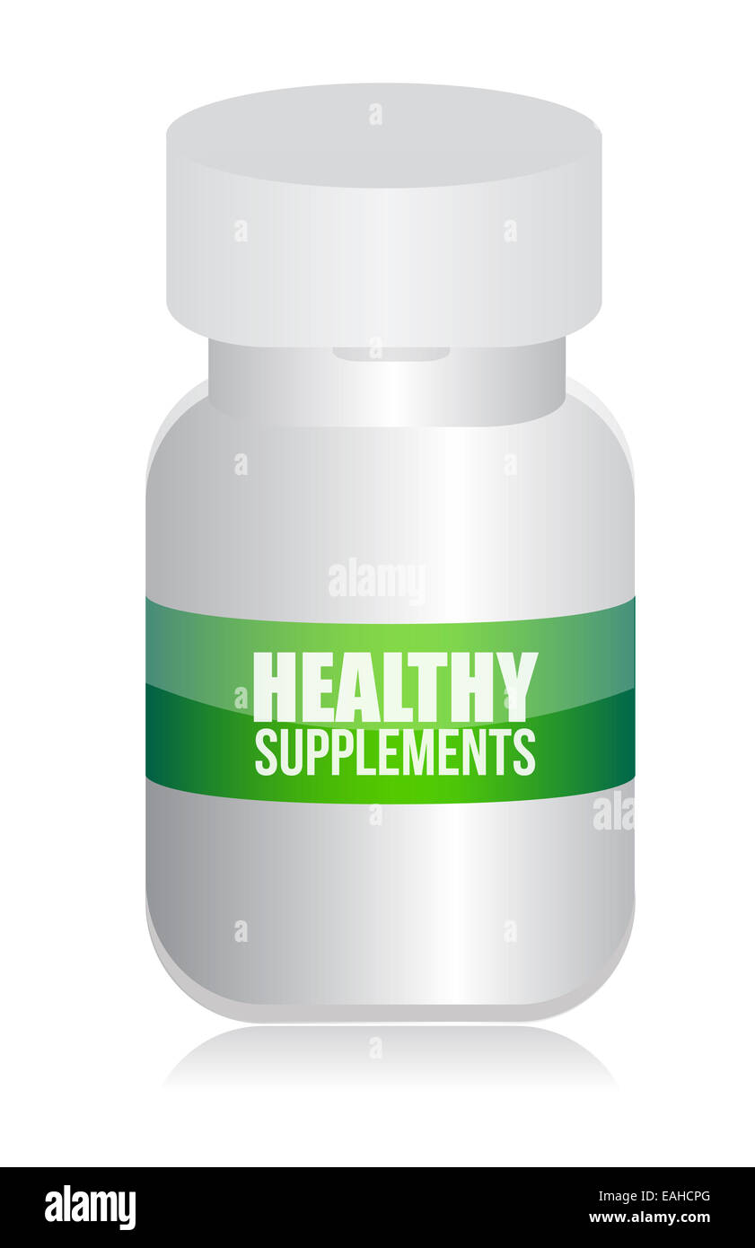 Healthy medical supplement pills jar Stock Photo - Alamy