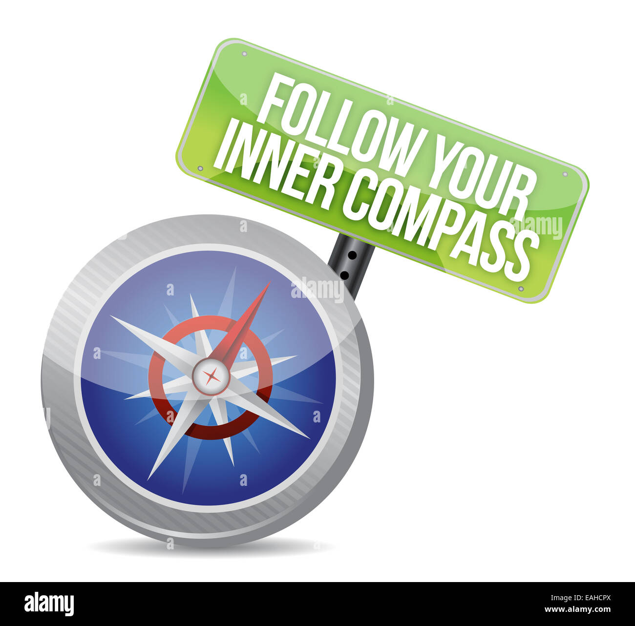 Follow Your Inner Compass success road Stock Photo - Alamy