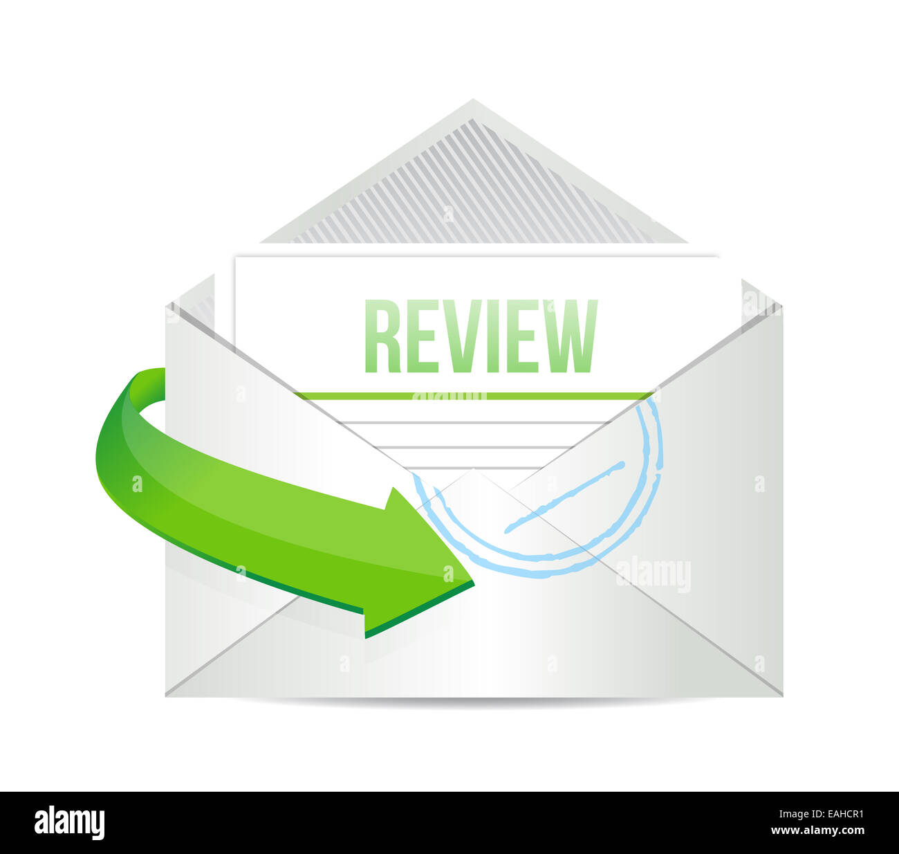 Review email information concept illustration Stock Photo - Alamy