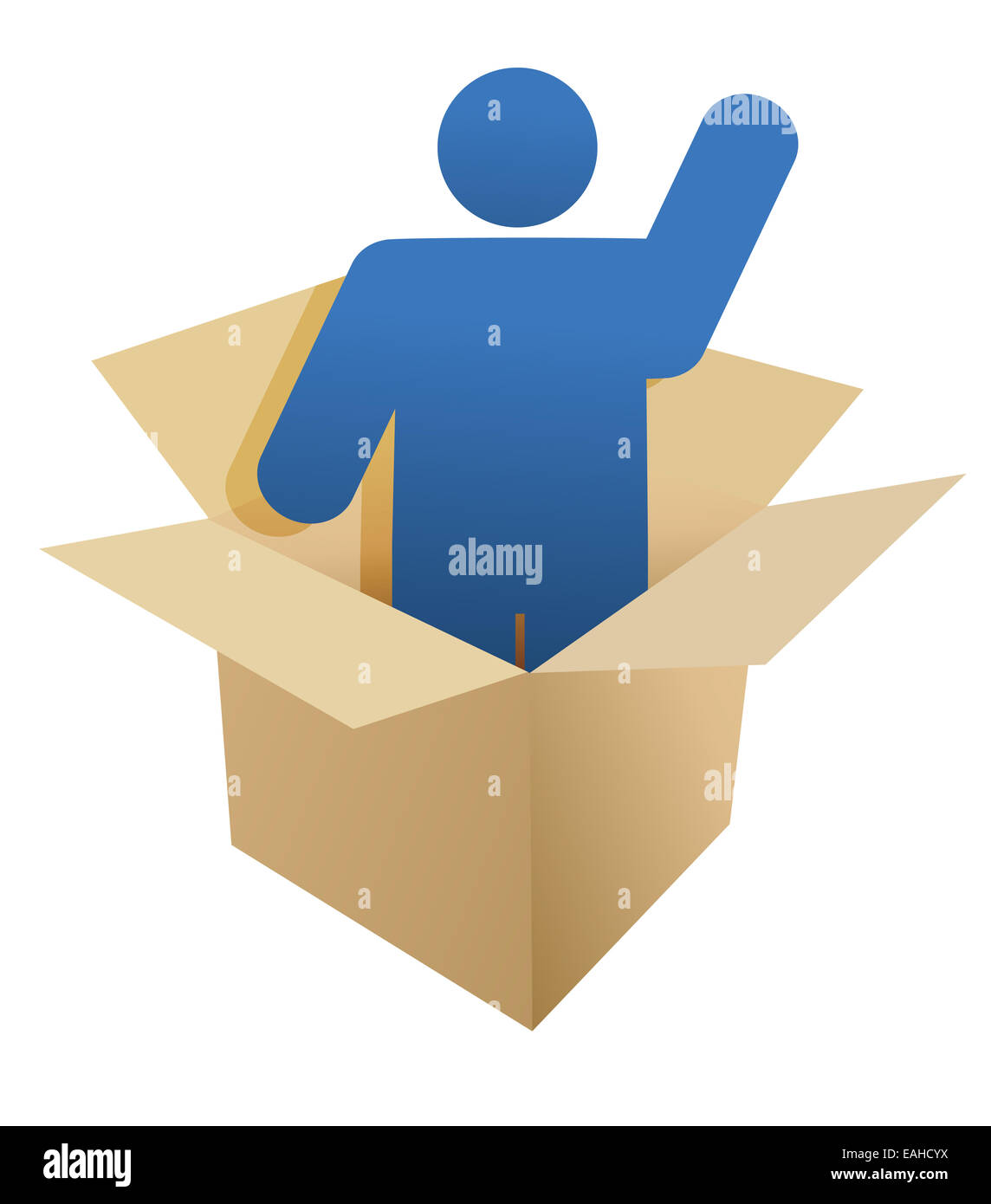 Box and icon illustration design Stock Photo - Alamy