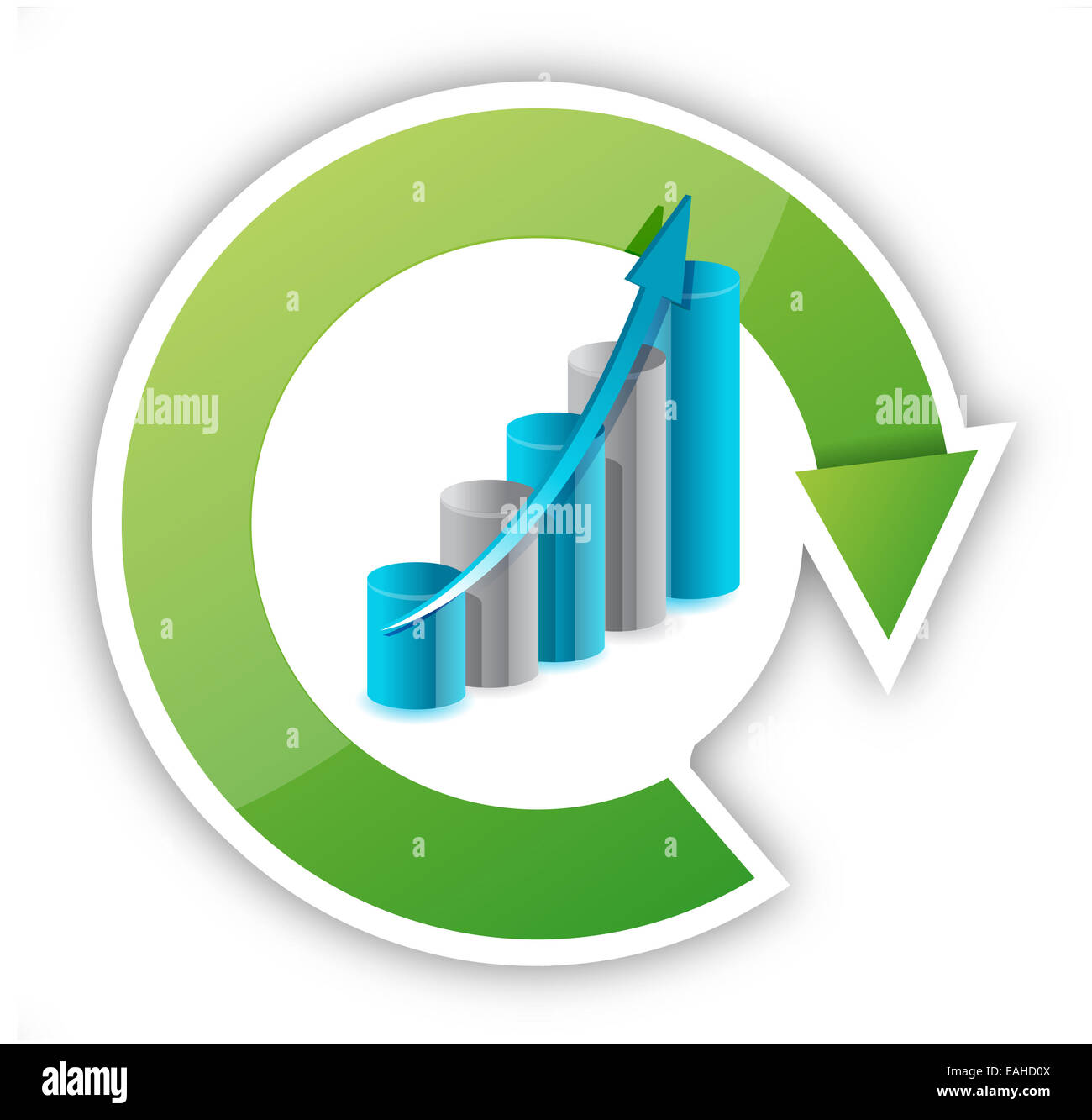 Cycle and graph illustration Stock Photo - Alamy