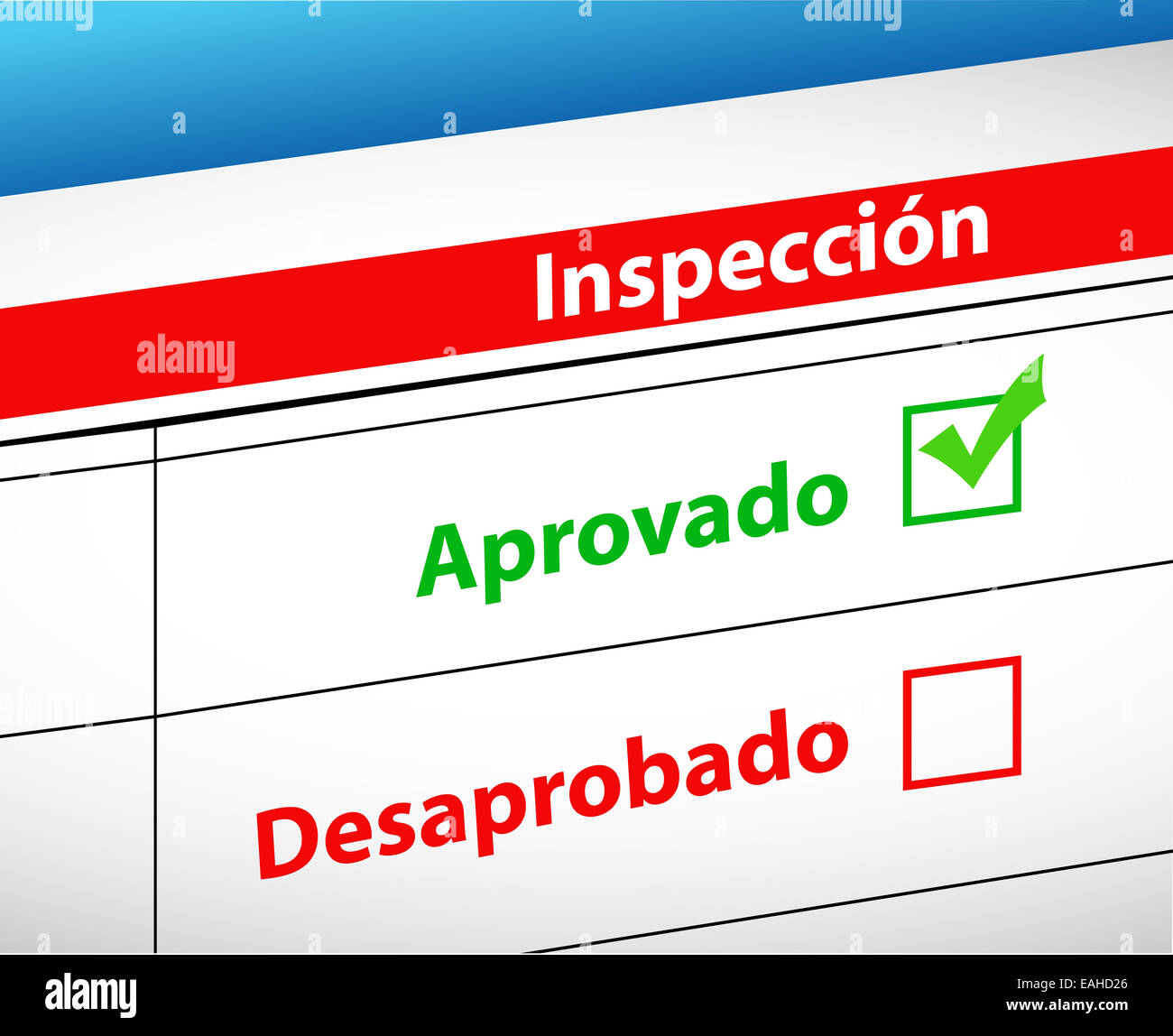 Inspection Results passed and fail selection Stock Photo - Alamy