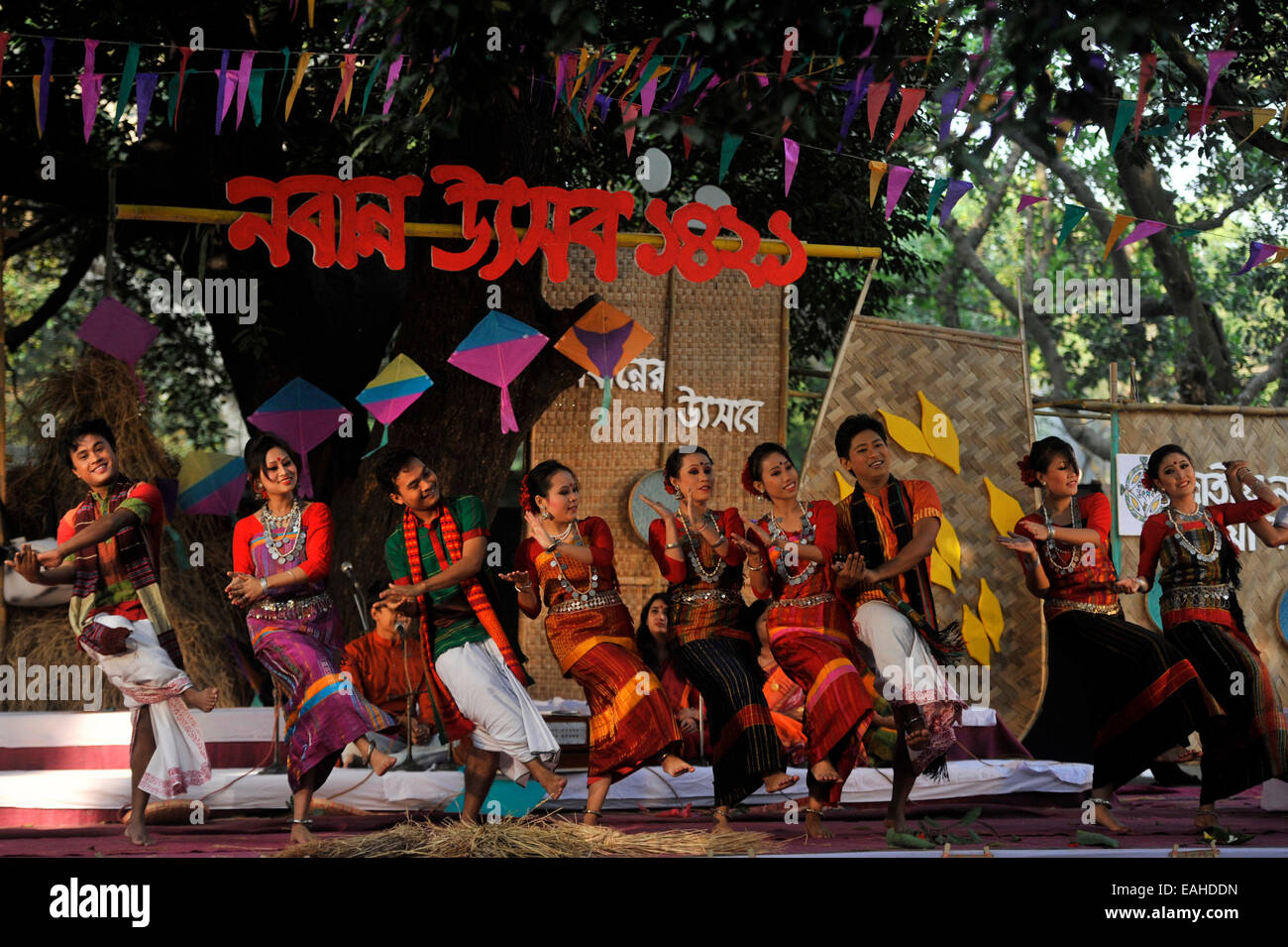 Artists prepare food during the "Nabanna Festival" in Dhaka. "Nabanna ...