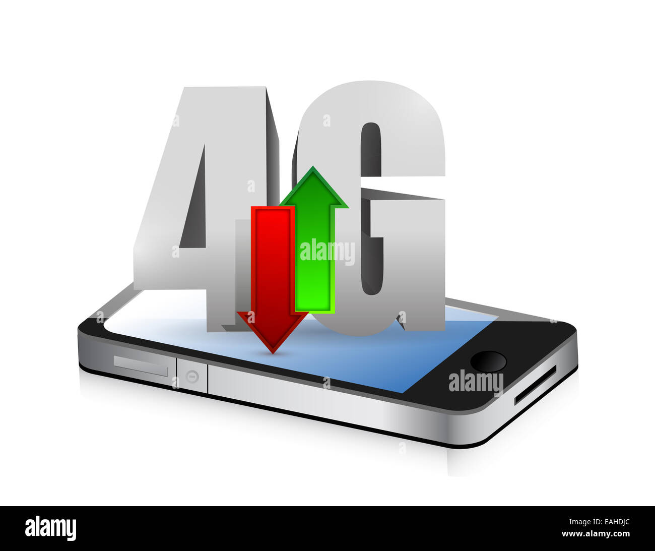 Smartphone 4g connection. illustration design Stock Photo - Alamy