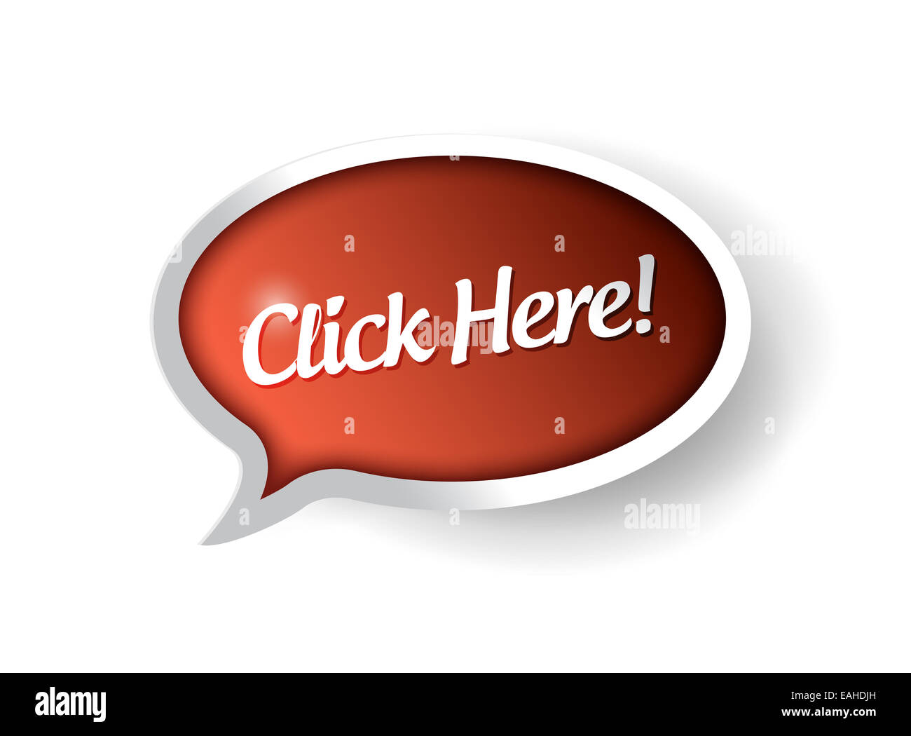 Click here message communication bubble Stock Photo - Alamy