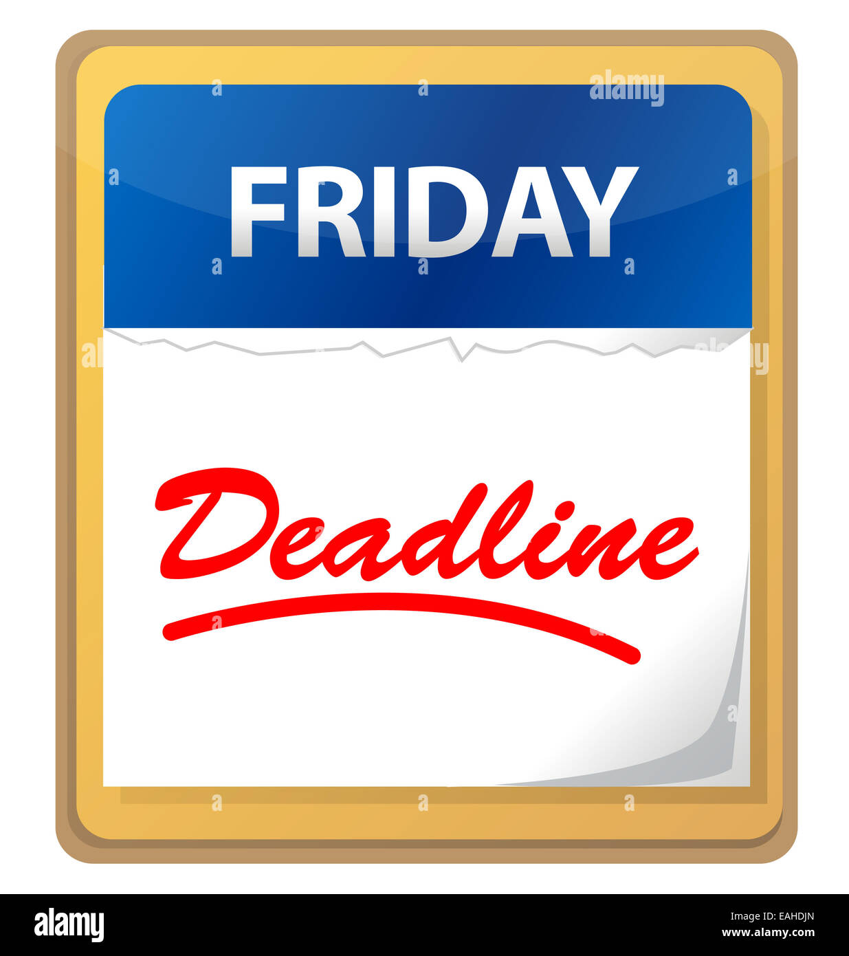Deadline calendar illustration design Stock Photo - Alamy
