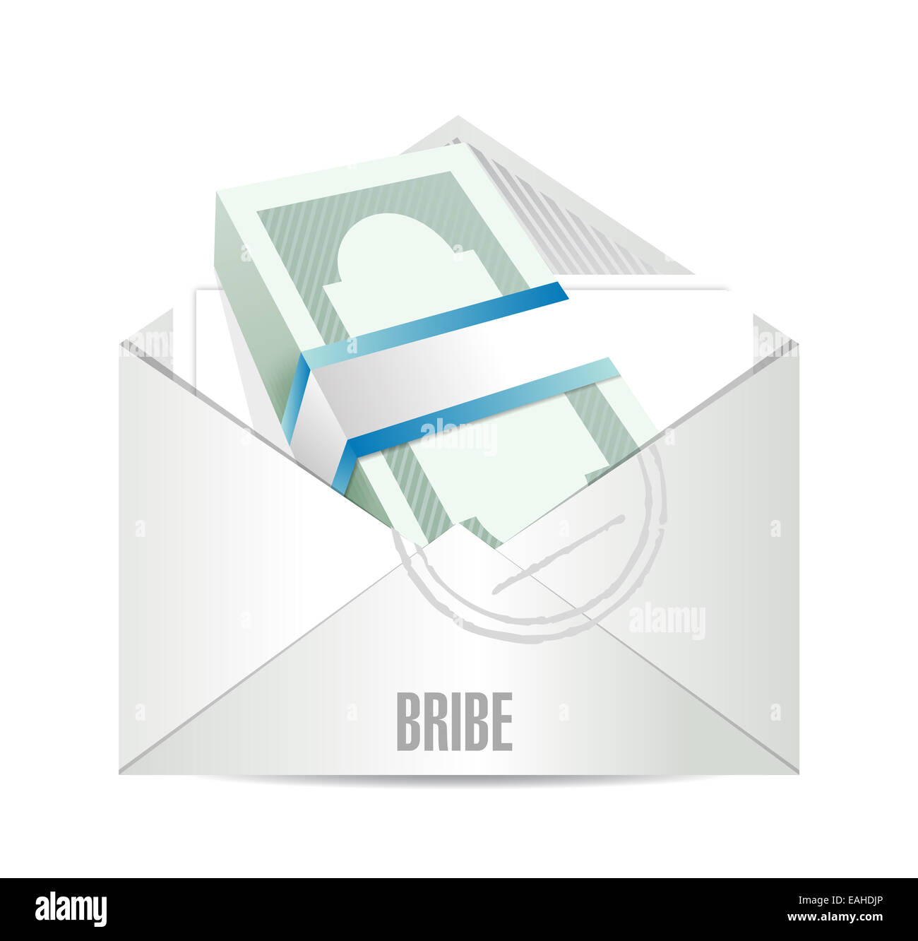 Bribe envelope illustration design Stock Photo - Alamy