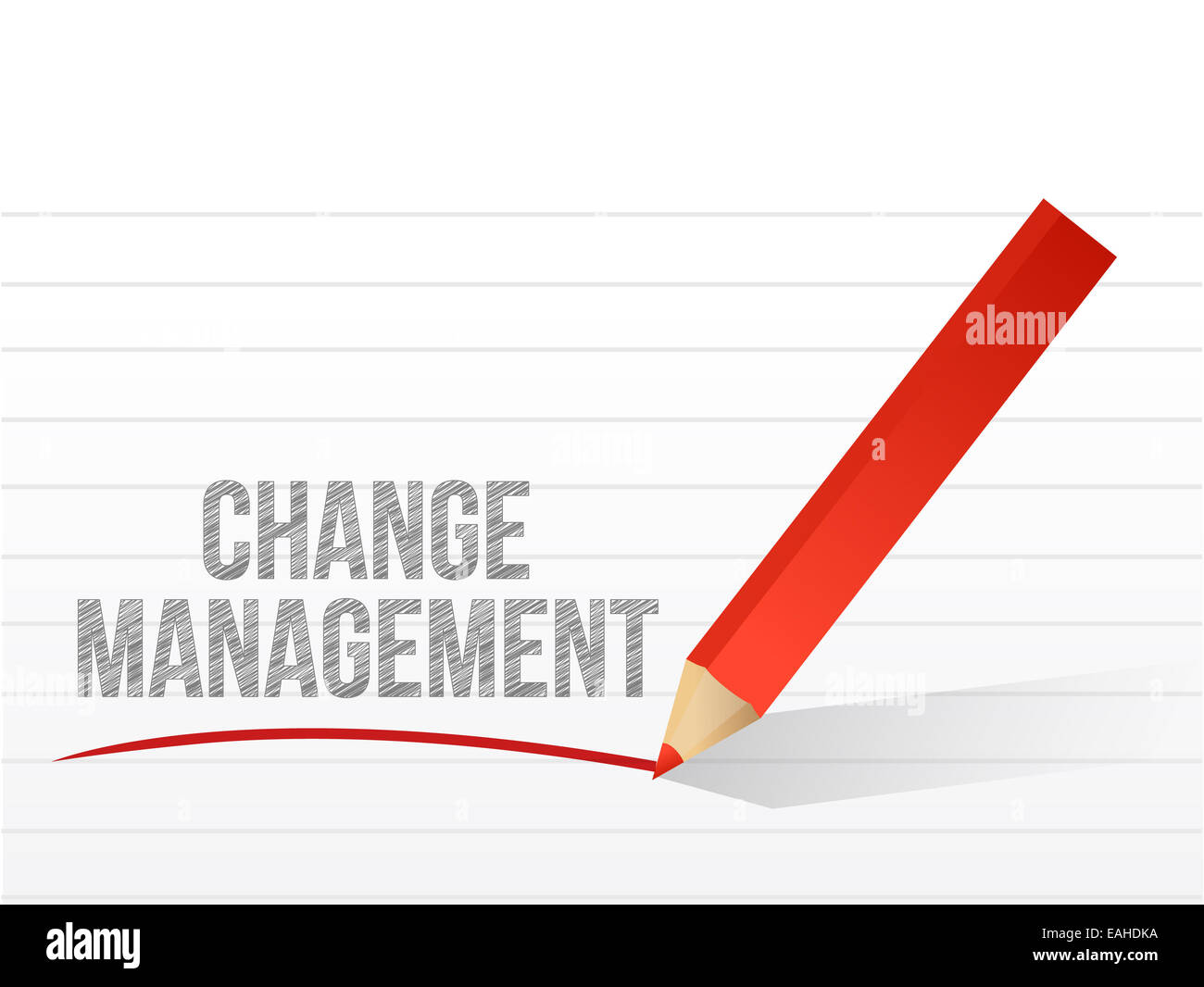 Change management written over a notepad paper Stock Photo - Alamy