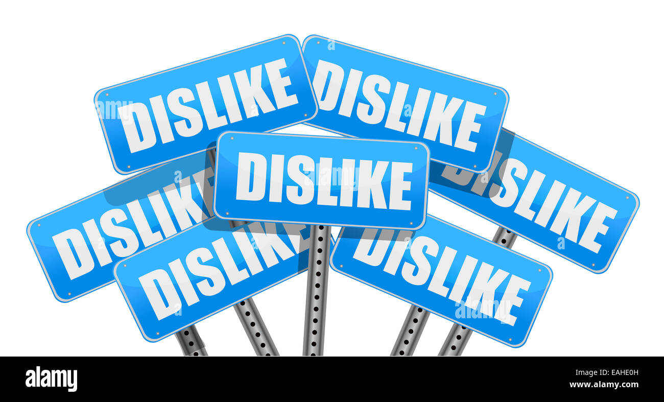 Dislike Social media networking concept Stock Photo - Alamy