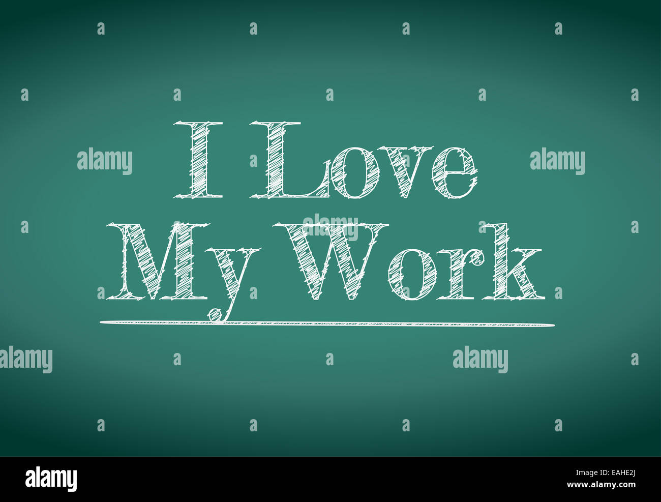 I love my work message Stock Photo - Alamy