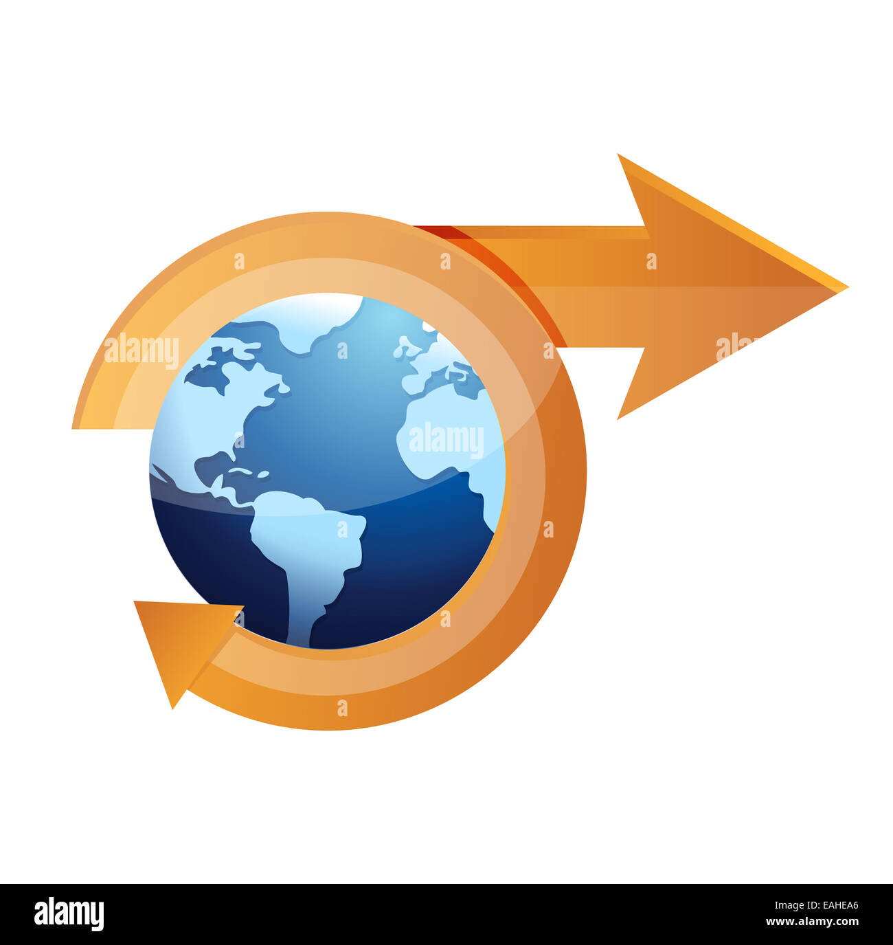earth cycle concept illustration design over a white background Stock ...
