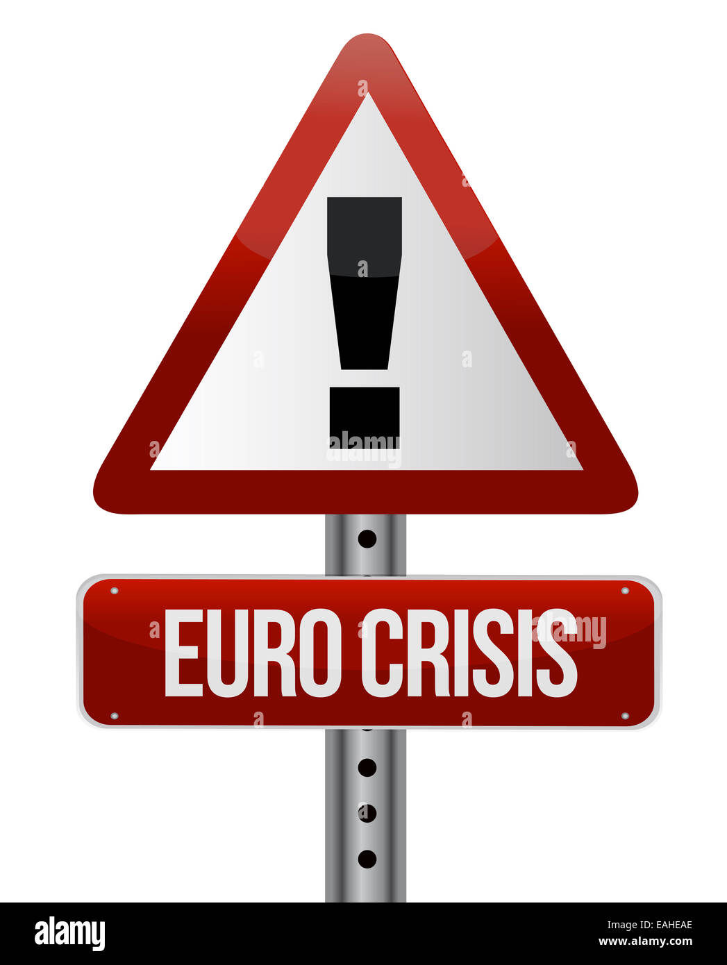 Road traffic sign with a Euro crisis concept Stock Photo - Alamy