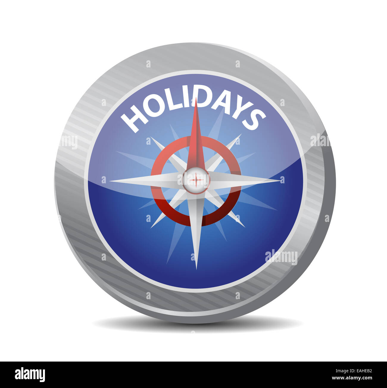 Guide to great holidays. compass illustration Stock Photo - Alamy