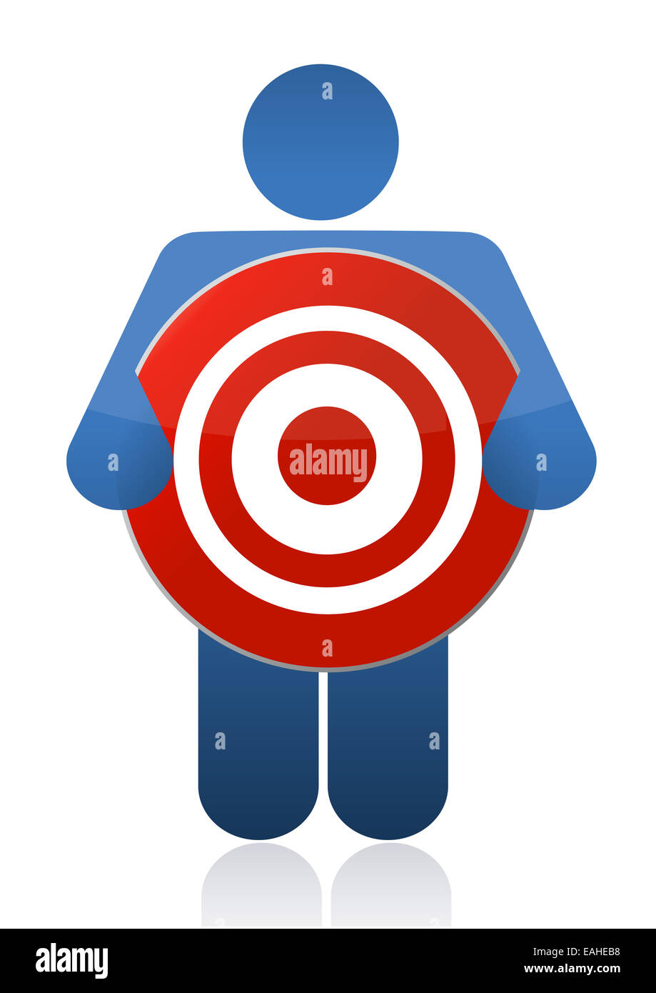 Icon holding a target sign Stock Photo - Alamy