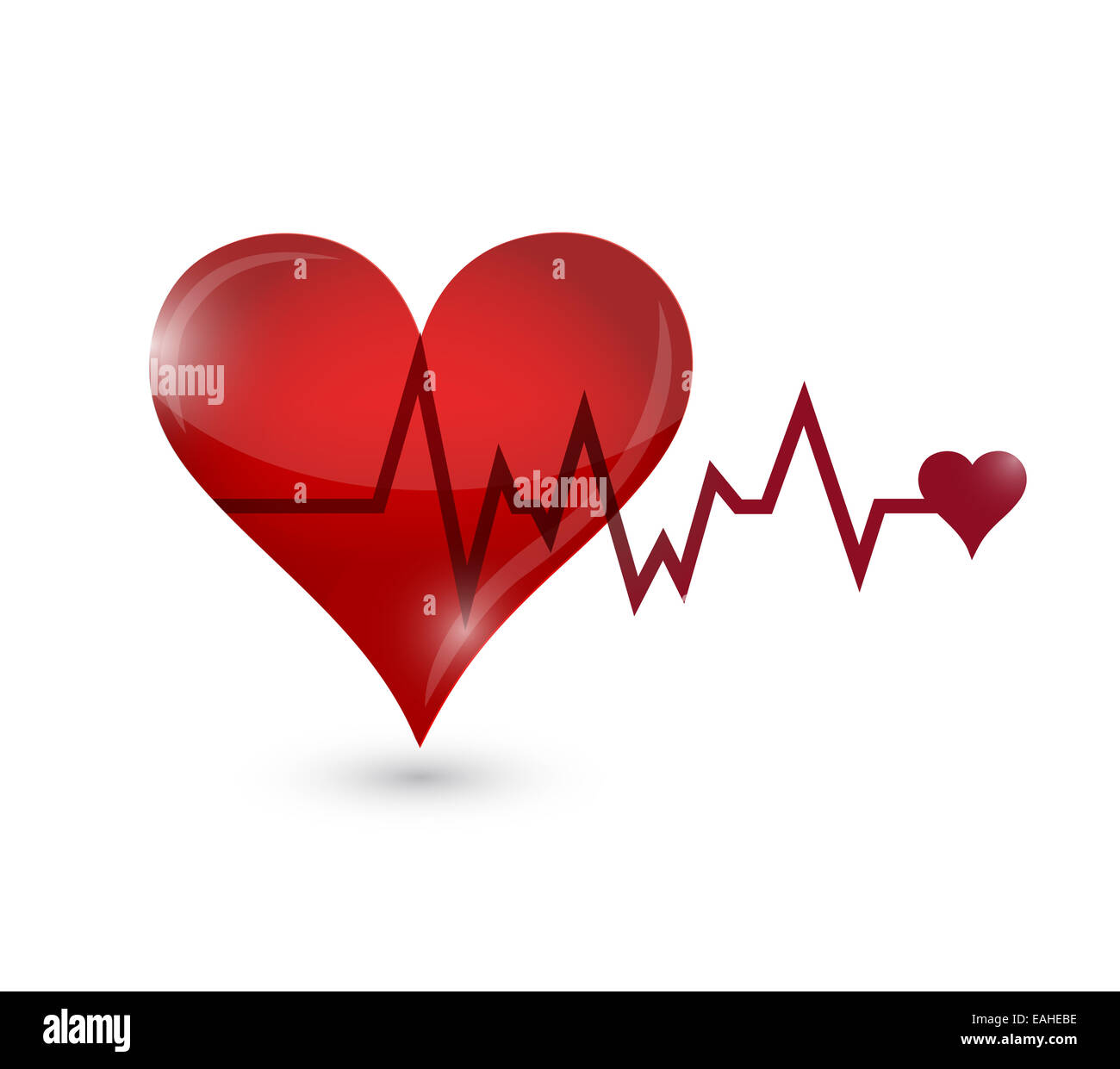 Heart lifeline illustration design Stock Photo - Alamy