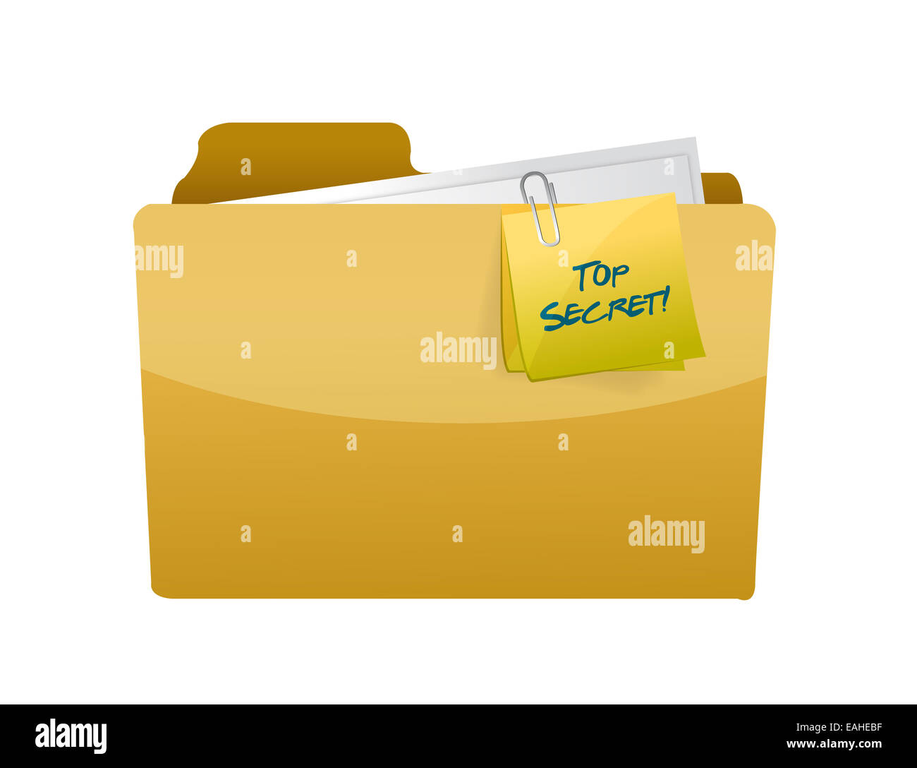 top secret folder illustration design over a white background Stock ...