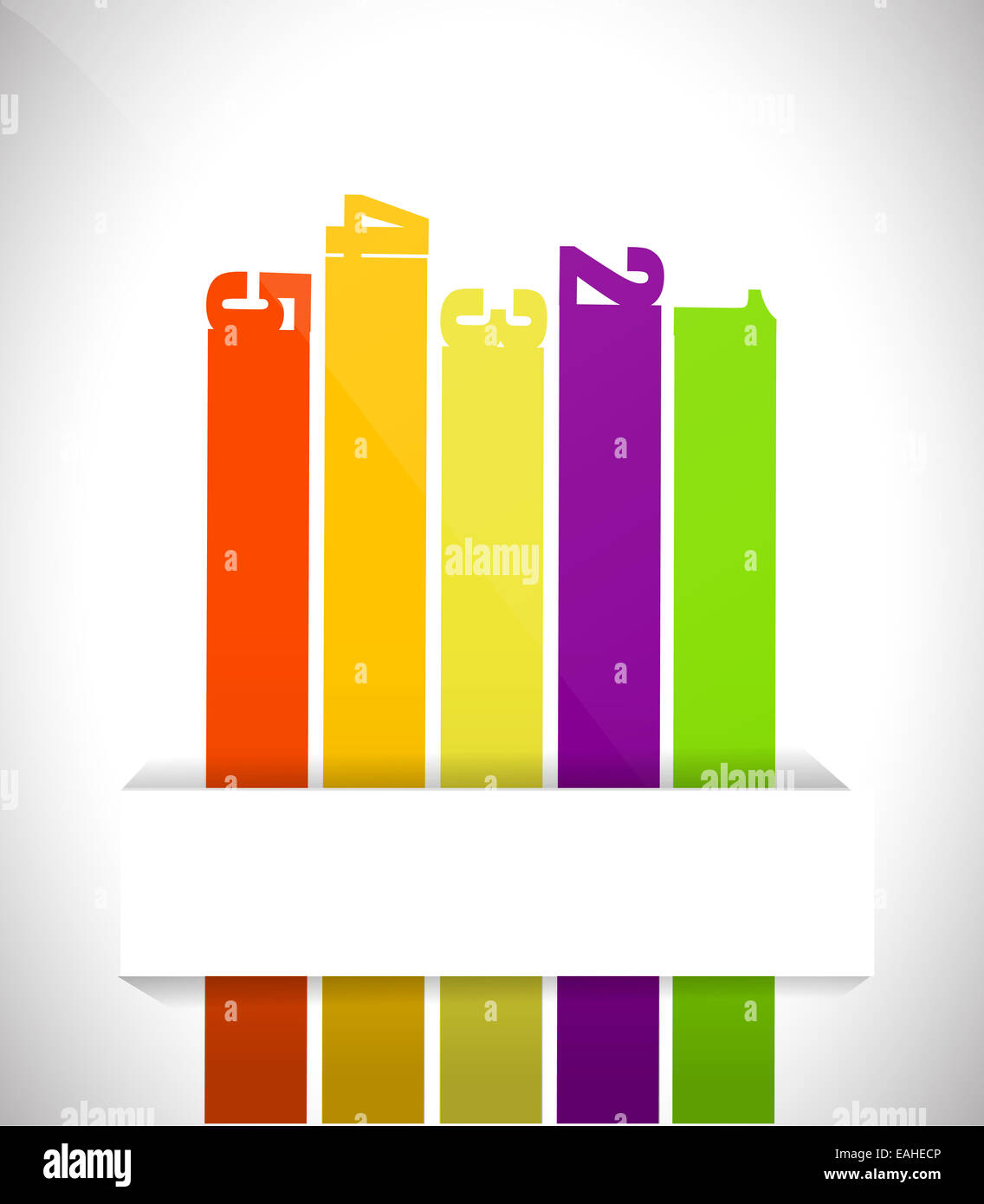 Paper style labels graph Stock Photo - Alamy