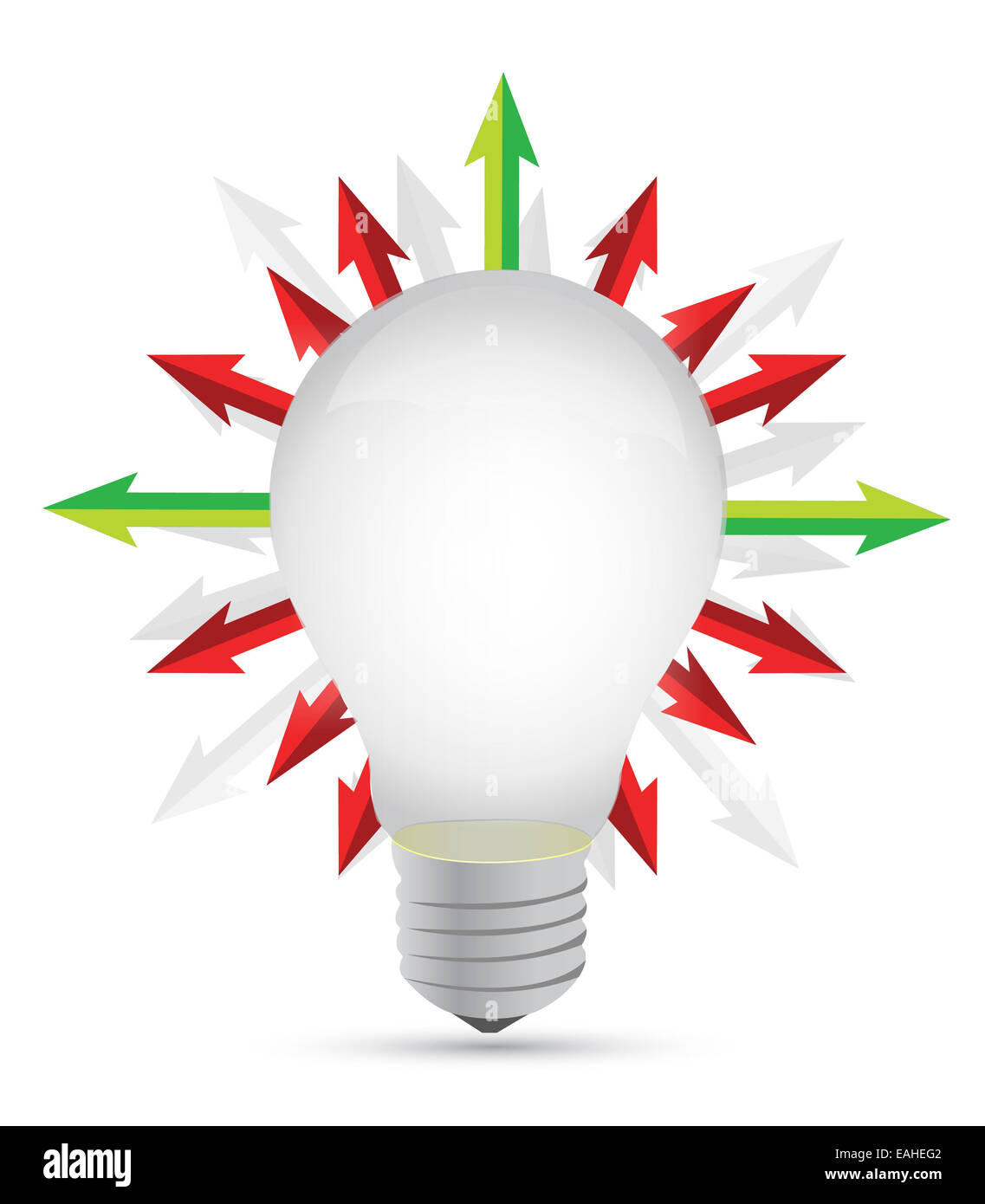 Idea light bulb arrows Cut Out Stock Images & Pictures - Alamy